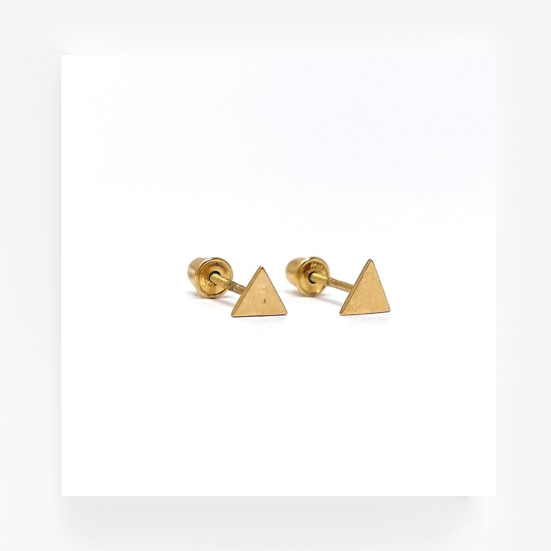 Broquel en Oro amarillo de 10K "forma de triangulo" - Joyería Ruben's ...